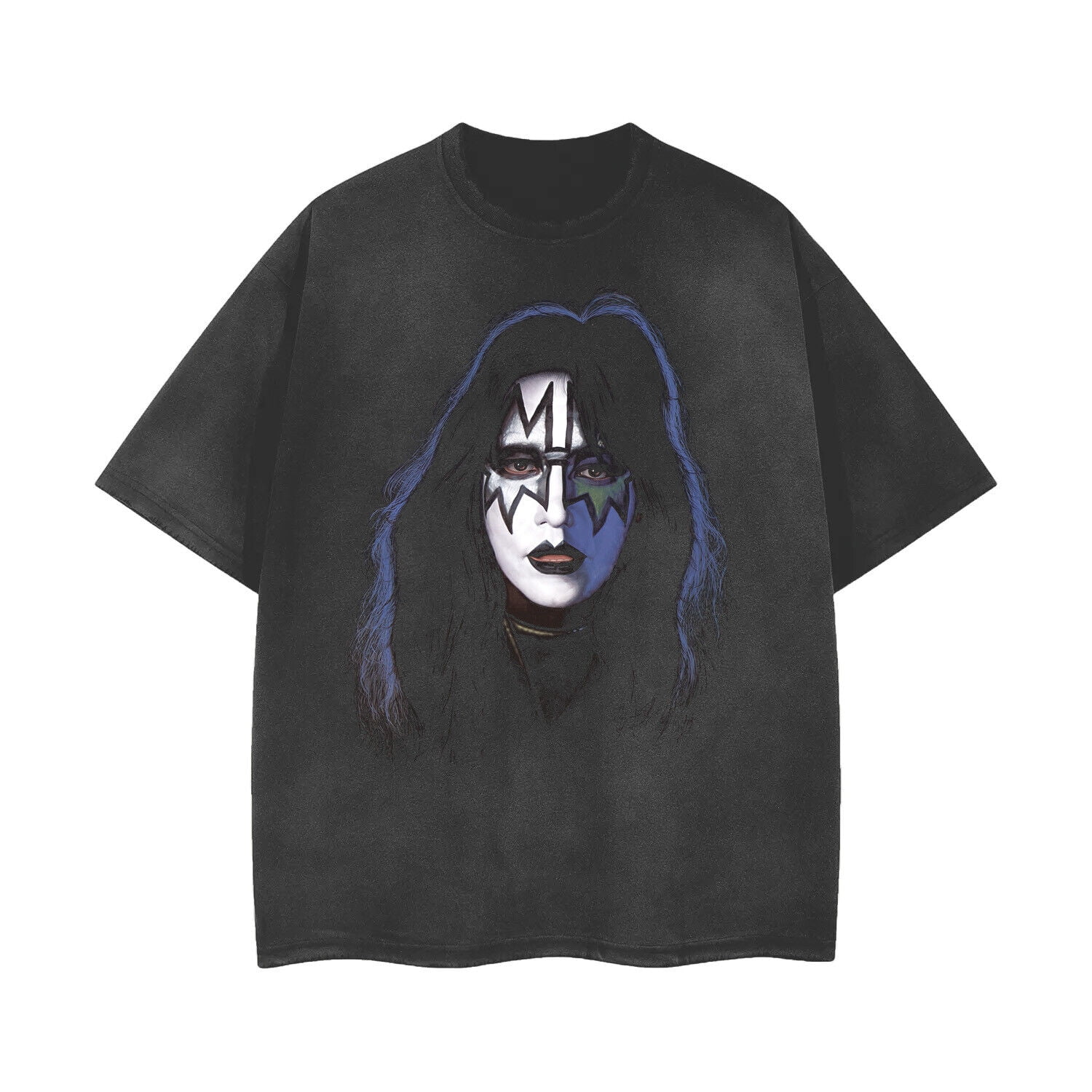 [ACID WASHED RIPPED] Ace Frehley '78 Distressed Vintage Feel T-Shirt ...