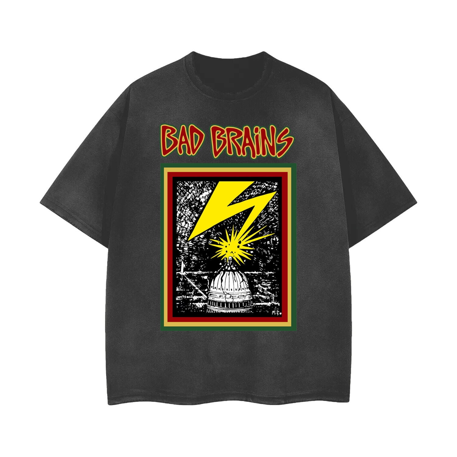 [ACID WASHED RIPPED] Bad Brains Distressed Vintage Feel T-Shirt Unisex ...