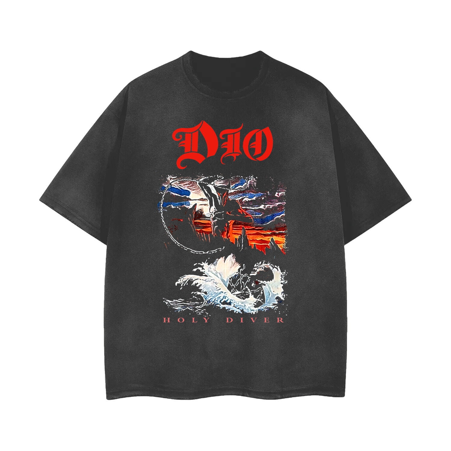 [ACID WASHED RIPPED] DIO 1983 Distressed Vintage Feel T-Shirt Unisex ...