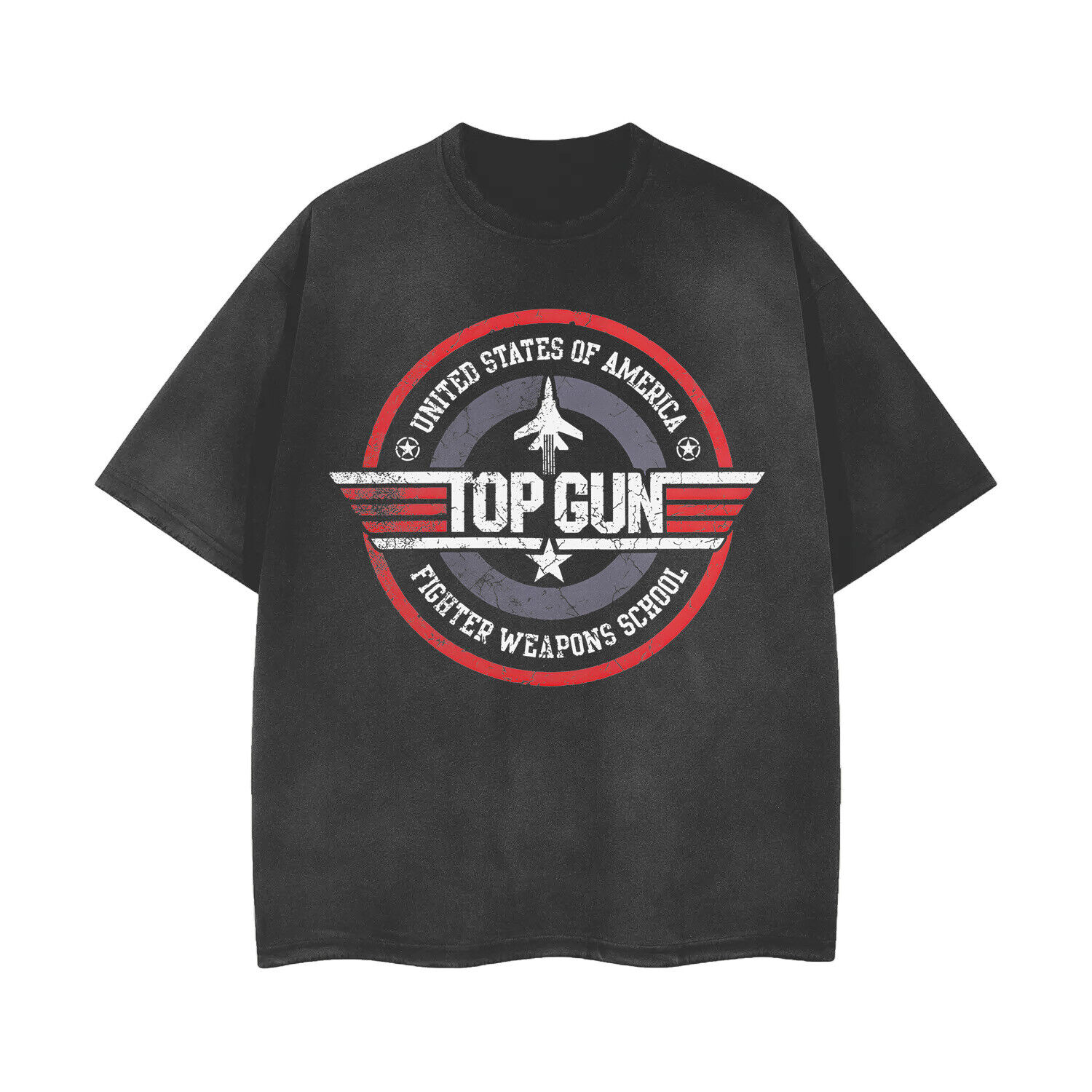 [ACID WASHED RIPPED] Top Gun Fighter Navy Pilots Distressed Merch T ...