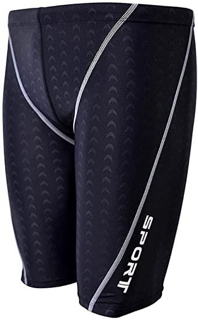 ACIRAE Jammer Swimsuit Mens Athletic Solid Swim Jammers Endurance Long ...