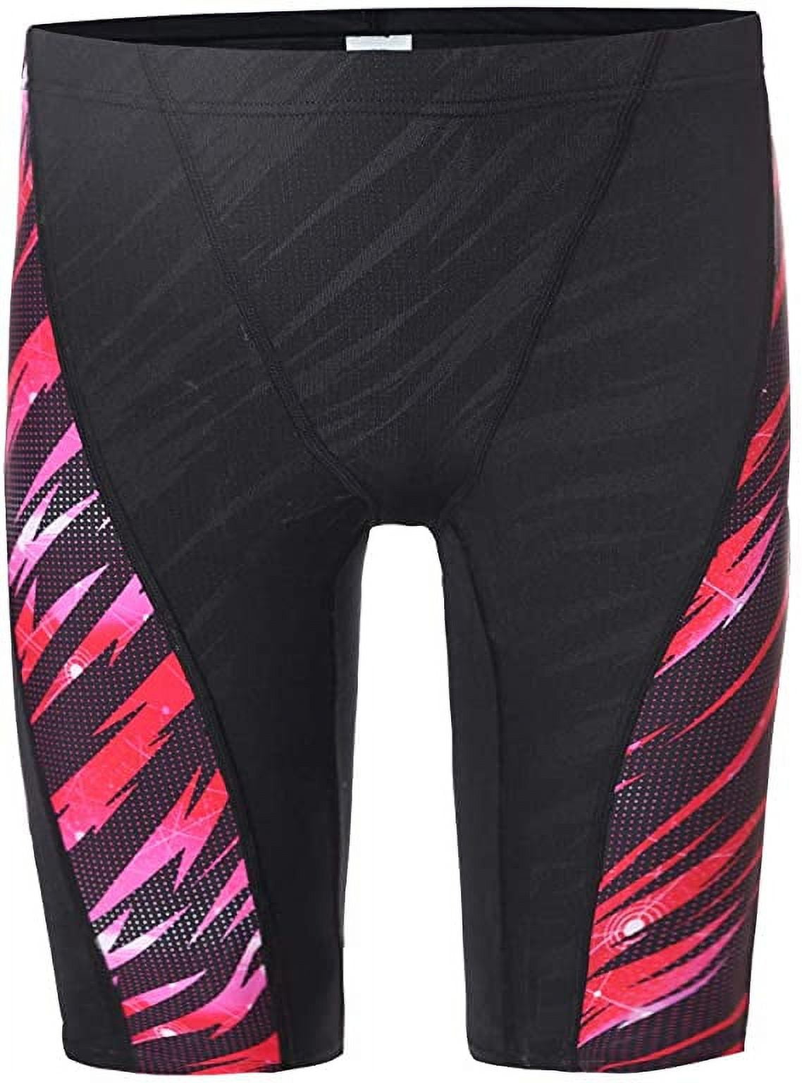 ACIRAE Jammer Swimsuit Mens Athletic Solid Swim Jammers Endurance Long ...