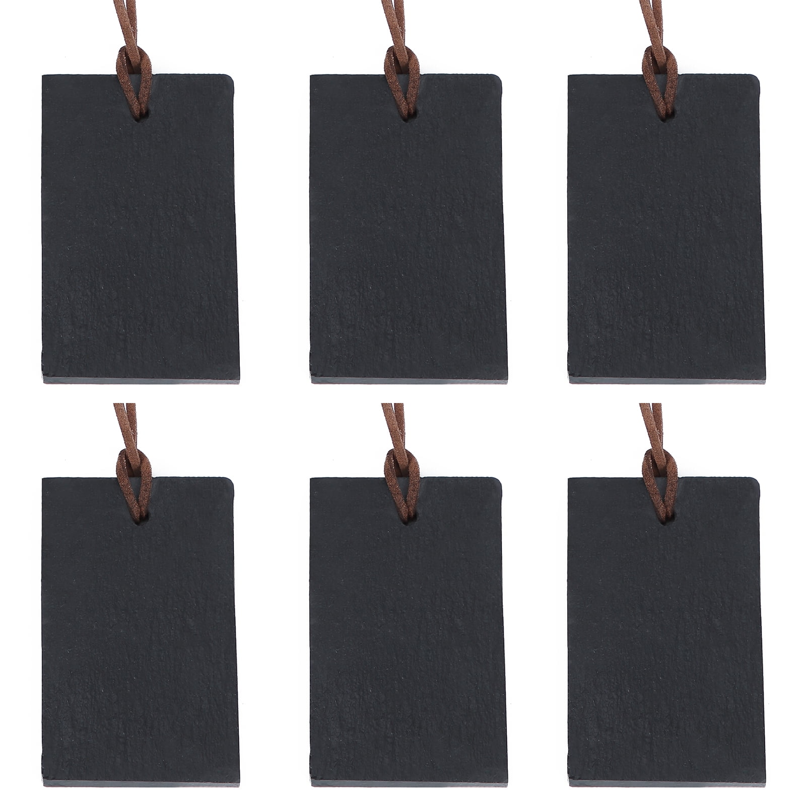 ACKEIVTO Mini Set of 6 Black Slate Hanging Chalkboard Tags Erasable ...