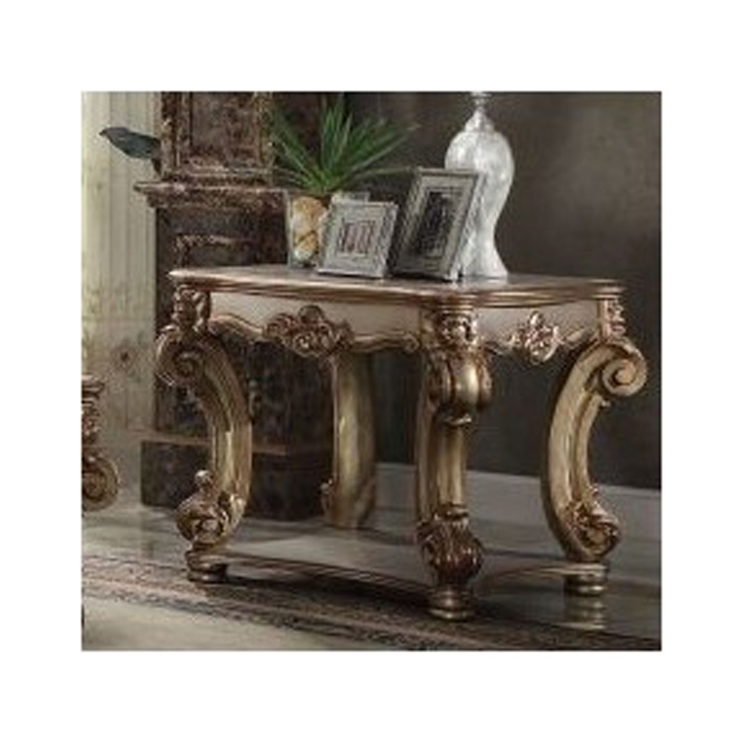 ACM-83001B - ACME Vendome End Table, Gold Patina - Walmart.com