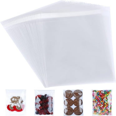 Self-Adhesive Clear Plastic Cellophane Flat Cellophane Treat Bags ...