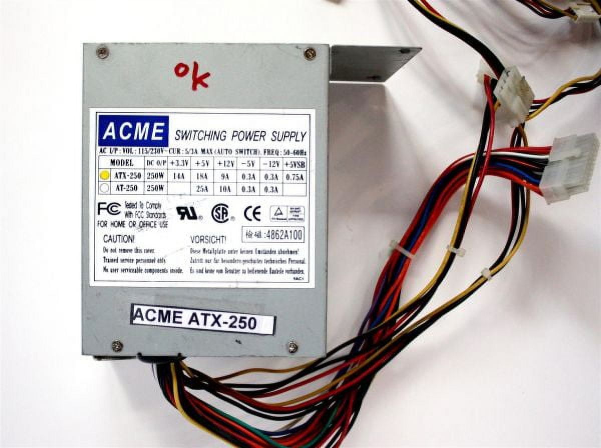 ACME ATX POWER SUPPLY, ATX-250 - Walmart.com