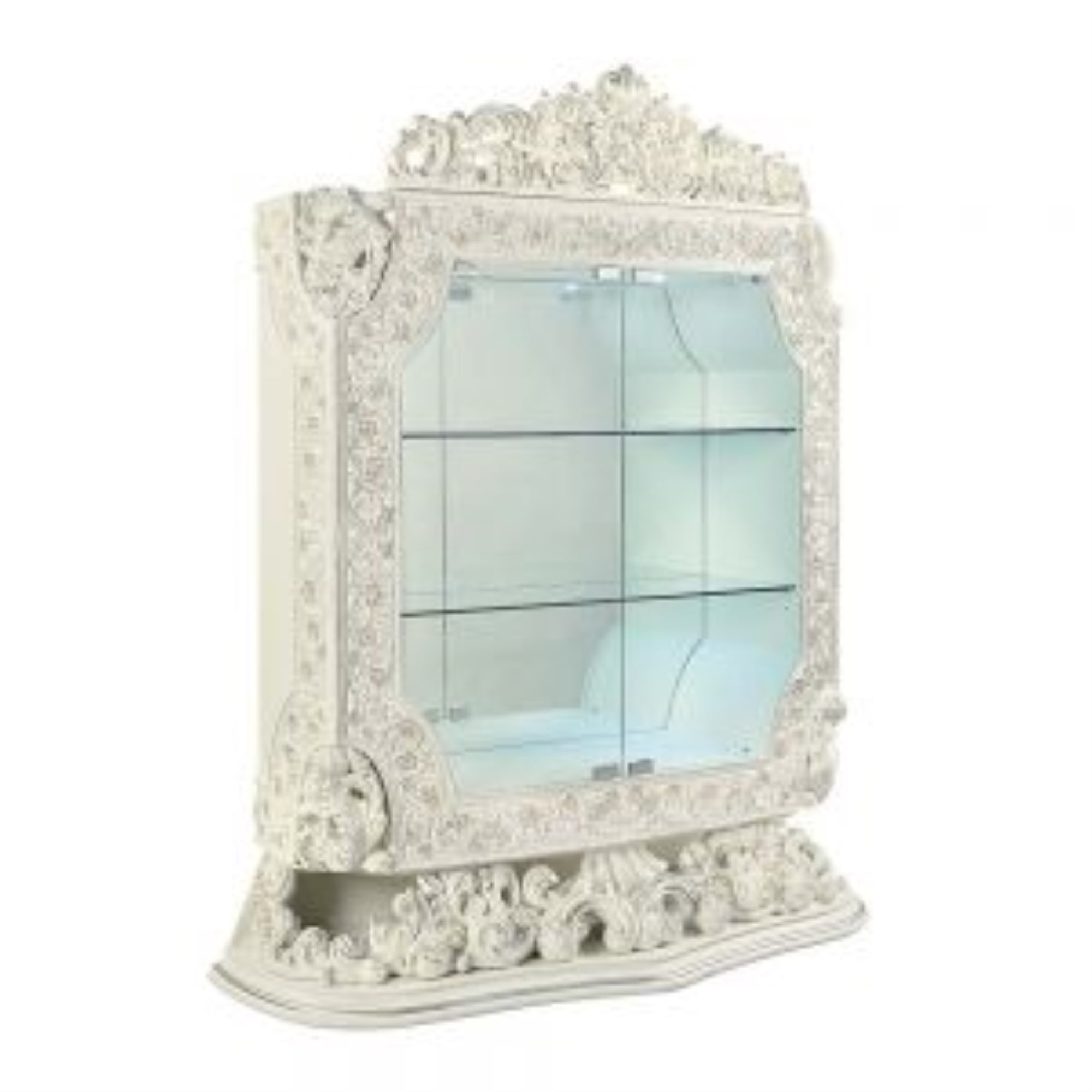 ACME Adara Curio , Antique White Finish - Walmart.com