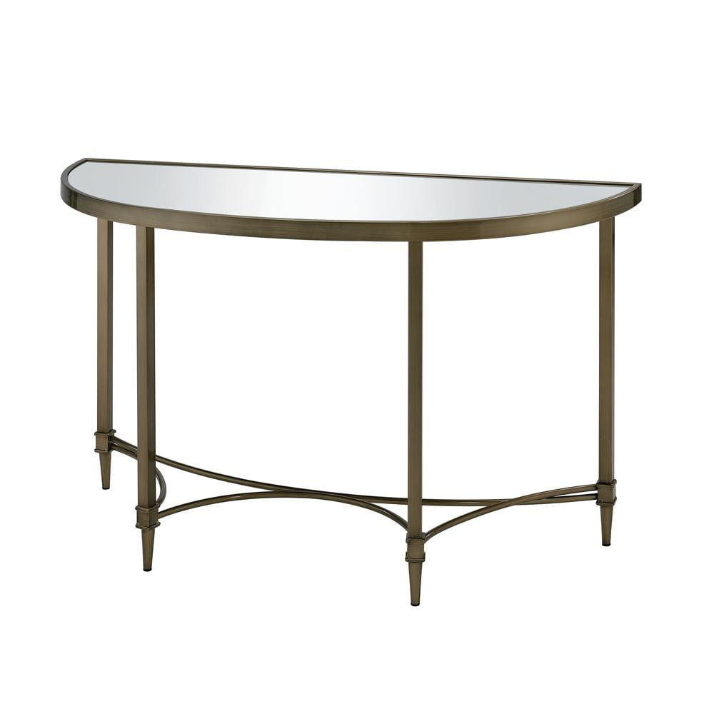 ACME Aditya Contemporary Metal Console Table in Mirrored and Antique ...