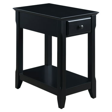 Modish Side Table (USB) Espresso - Saltoro Sherpi - Walmart.com