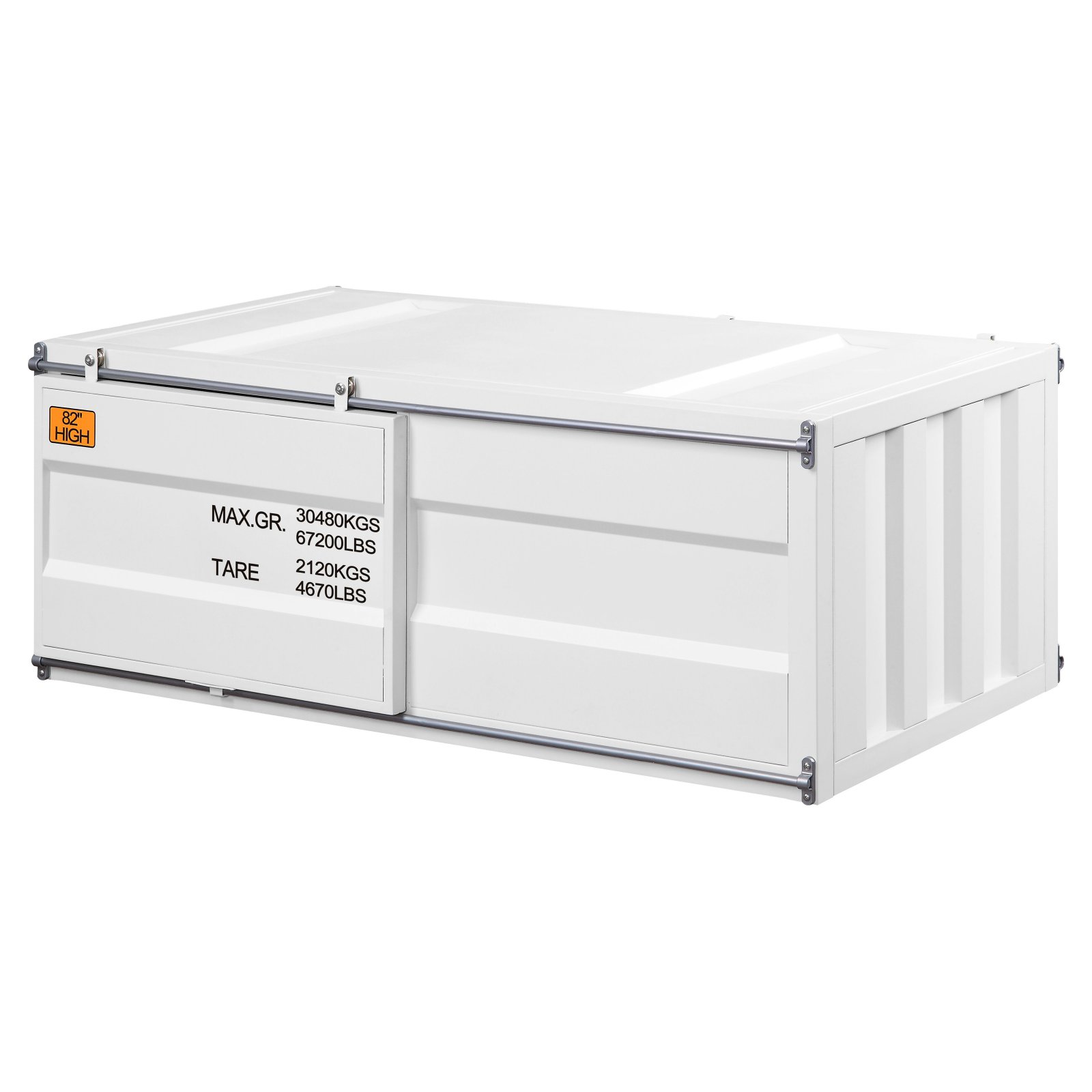 ACME Cargo Coffee Table in White - Walmart.com