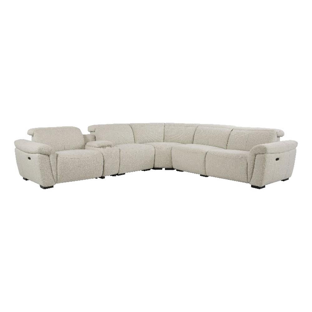 ACME Dayana Boucle Fabric Upholstered Power Motion Sectional Sofa in ...