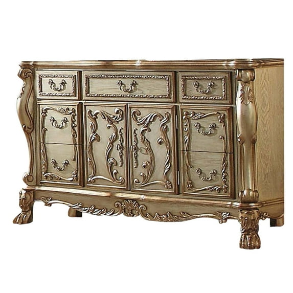 ACME Dresden Dresser, Gold Patina & Bone - Walmart.com