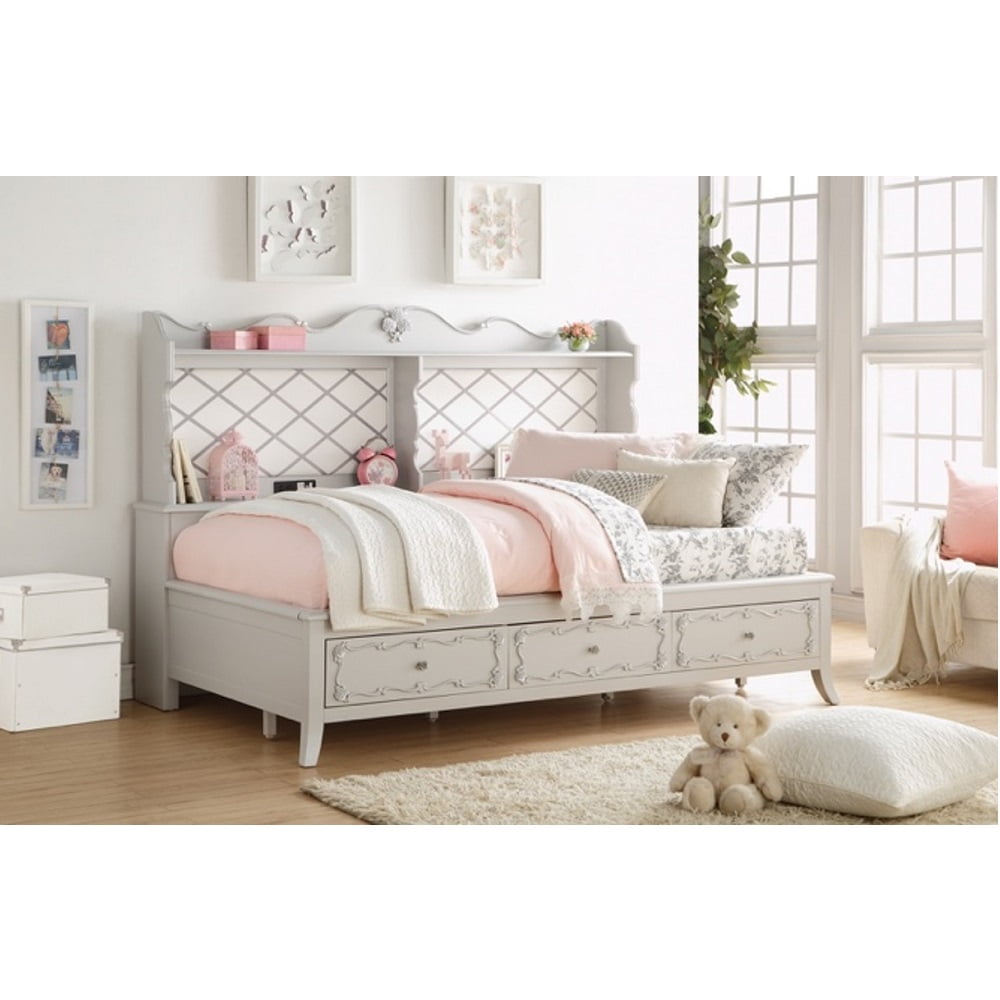 ACME Edalene Daybed w/USB & Storage (Twin Size), Gray Finish - Walmart.com