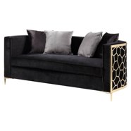 ACME Pyroden Loveseat in Black and Chrome - Walmart.com
