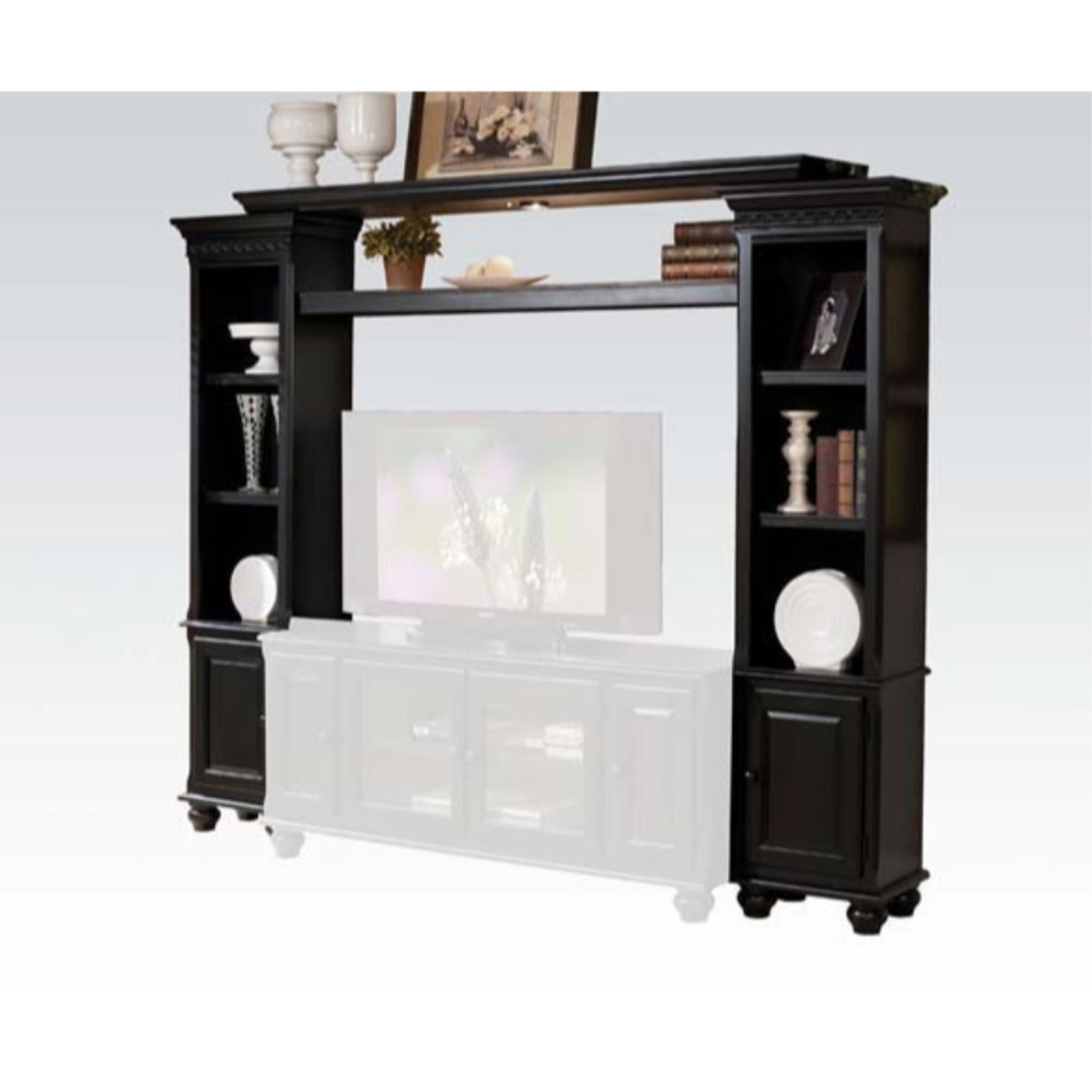 ACME Ferla Engineered Wood Entertainment Center with Side Piers/Bridge ...