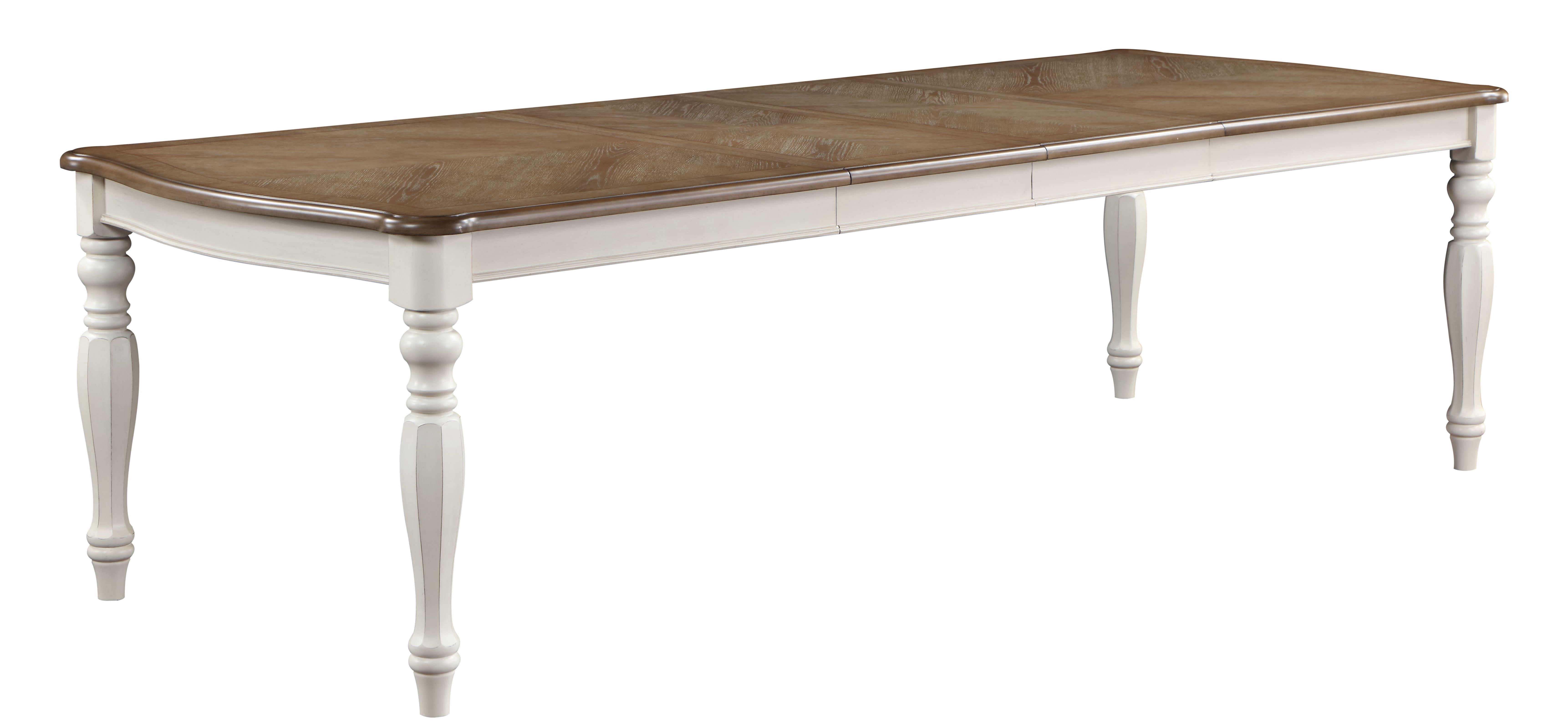 ACME Florain Solid Wood Kitchen 108-inch Dining Table in Oak and ...