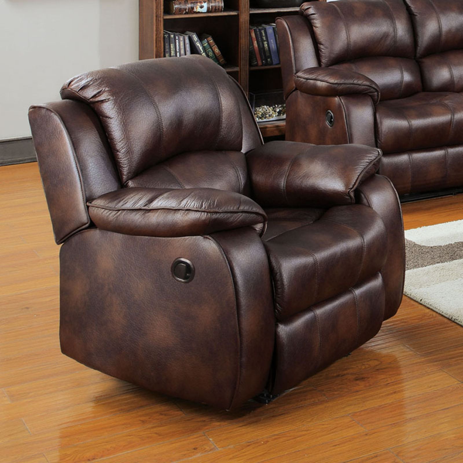 ACME Furniture Zanthe Oversized Microfiber Recliner, Brown - Walmart.com