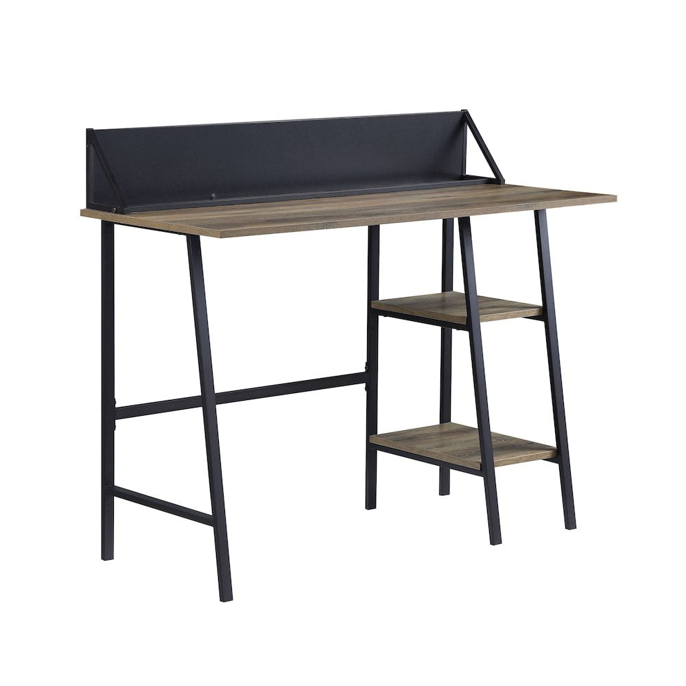 ACME Garima Engineered Wood 2-Shelf Writing Desk in Rustic Oak and ...