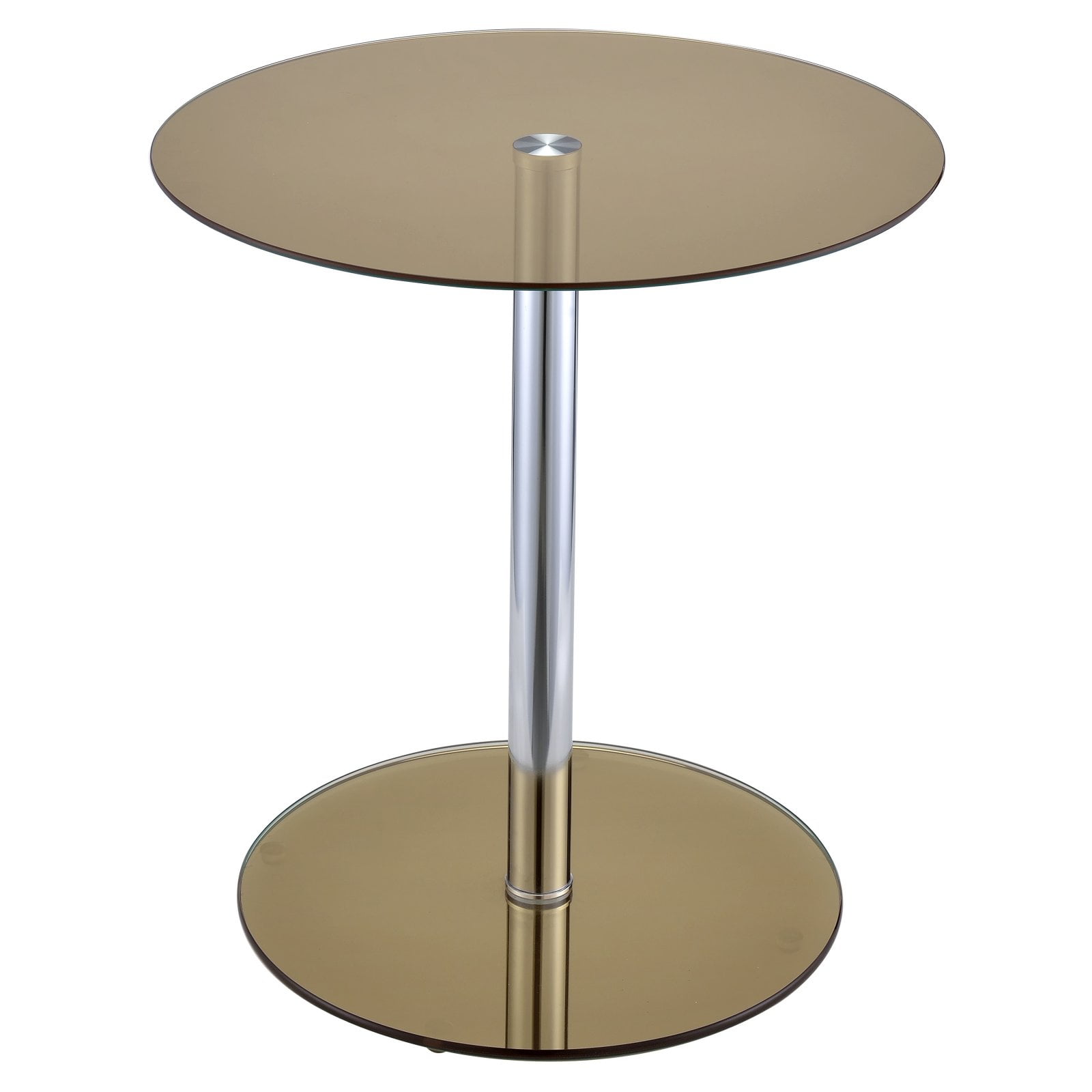 Halley End Table, Smoky Glass & Chrome - Walmart.com