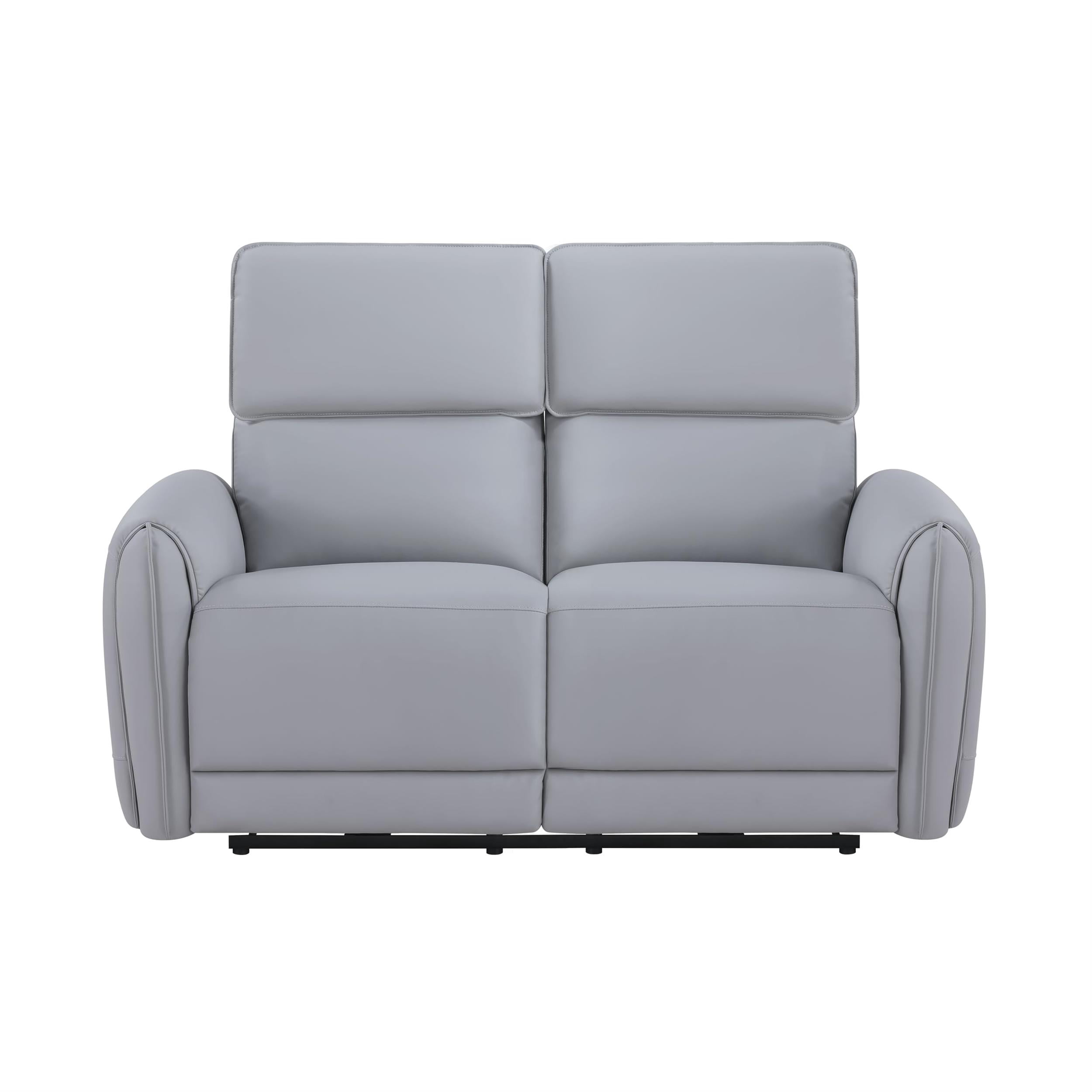 ACME Jeromie Power Motion Loveseat w/USB Port in Gray Synthetic Leather ...