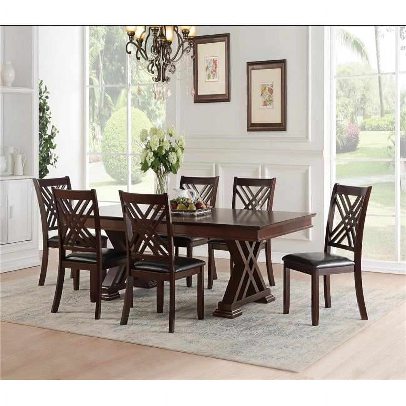 Acme Furniture Katrien Kitchen Extension Solid Dining Table in Espresso ...