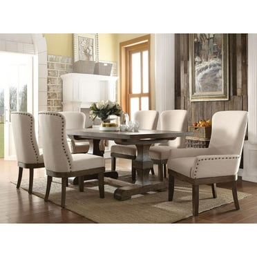 Acme Furniture Chelmsford Dining Table in Antique Taupe Finish Indoor ...