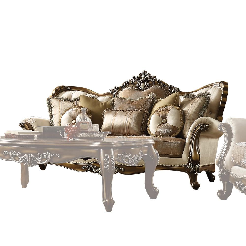 ACME Latisha Sofa w/8 Pillows(Same LV01576), Tan, Pattern Fabric ...