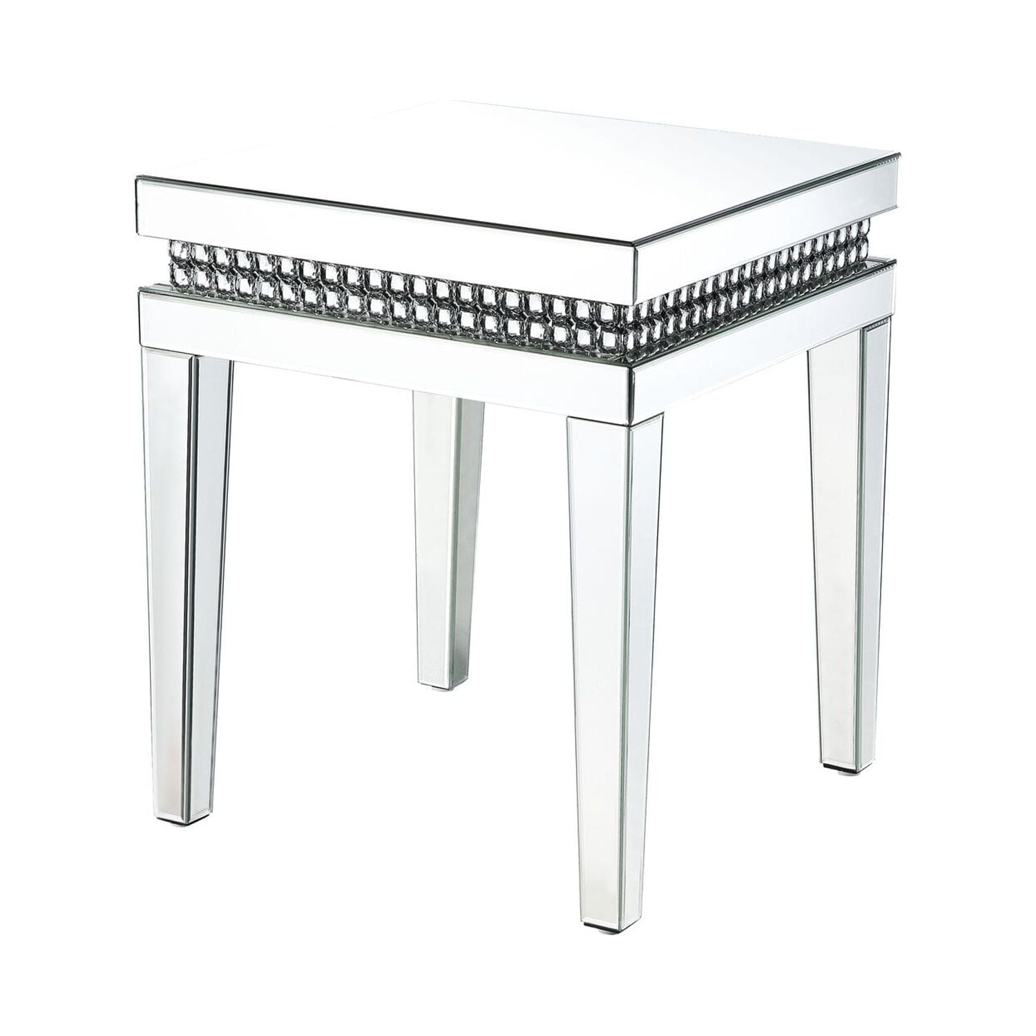 End Table, Mirrored & Faux Crystals Inlay - Walmart.com