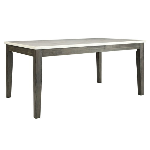 ACME Merel Rectangular Dining Table in Marble and Gray Oak - Walmart.com