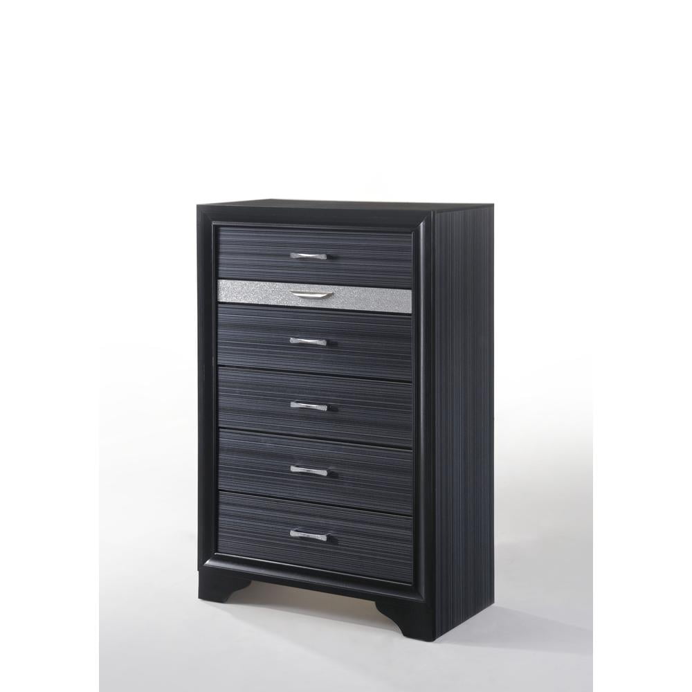 ACME Naima 6 Drawers Chest in Black - Walmart.com