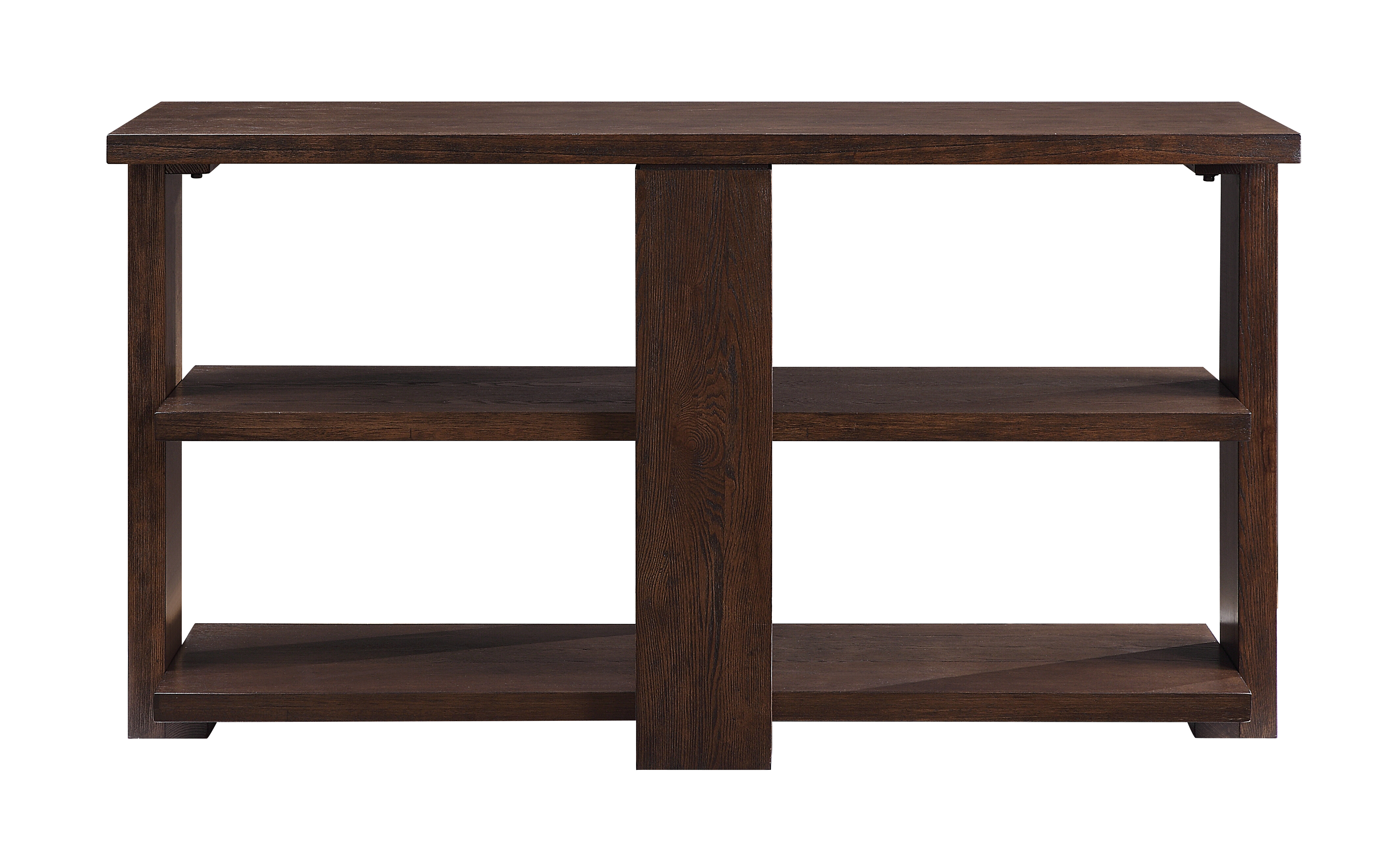 ACME Niamey 2-Shelf Wooden Living Room Console Table in Cherry ...