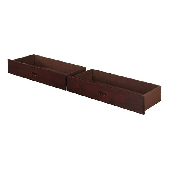 ACME Nissa Transitional Wood 2 Under-Bed Storage Drawers in Espresso ...