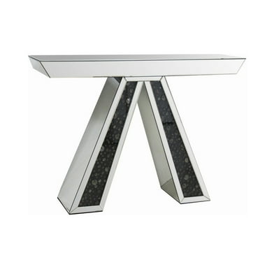 ACME Noralie Rectangular Console Table in Clear and Mirrored - Walmart.com