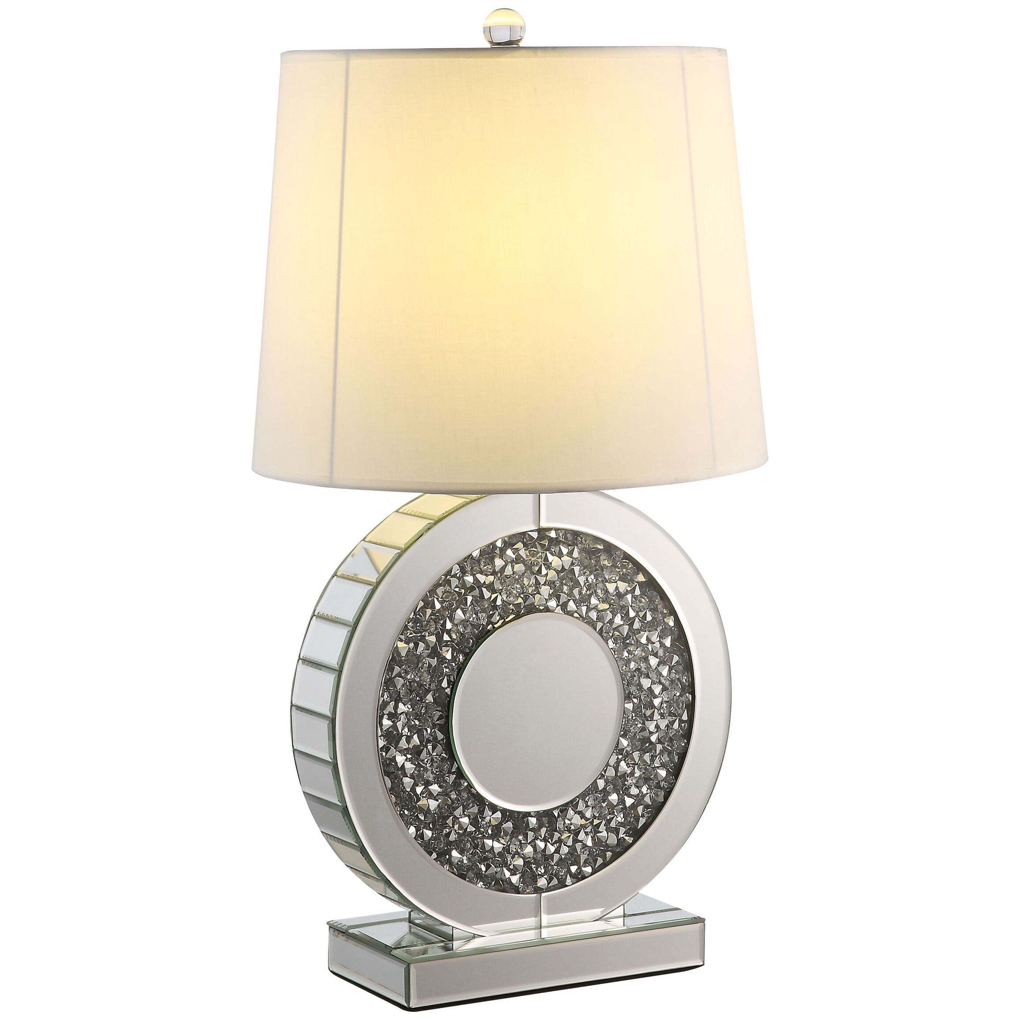 ACME Noralie Table Lamp in Mirrored and Faux Diamonds - Walmart.com