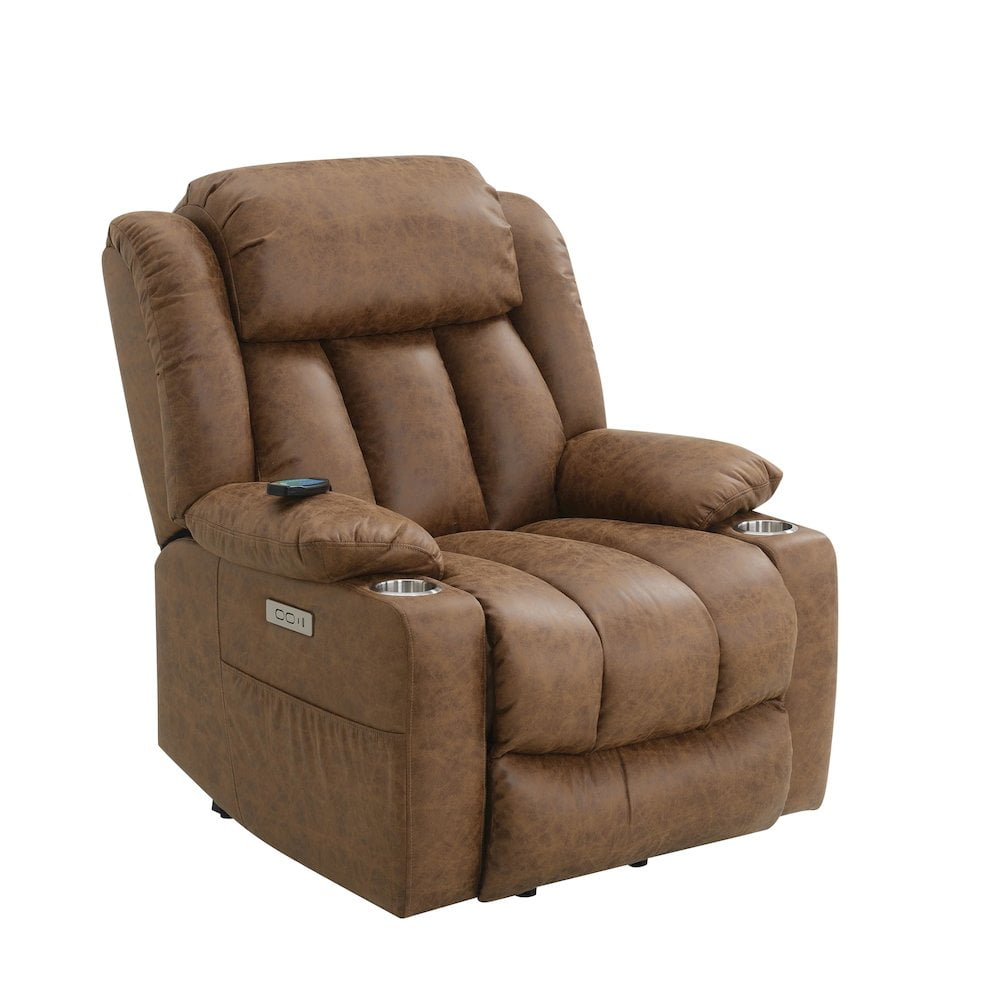 ACME Omarion Faux Leather Power Recliner with Lift/Heating and Massage ...