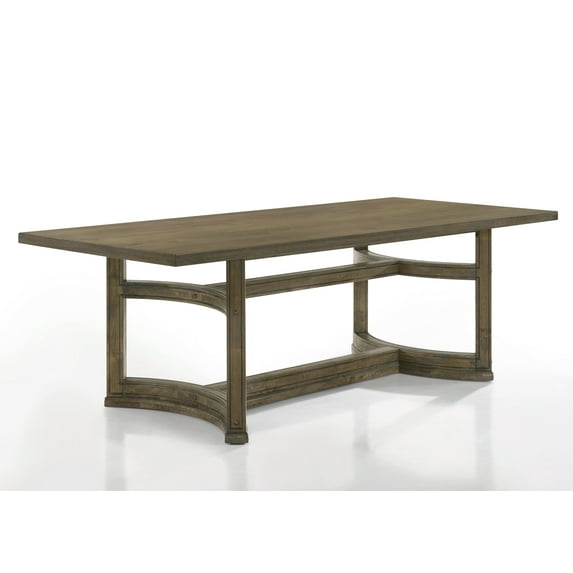 ACME Parfield Dining Table, Weathered Oak Finish - Walmart.com