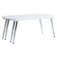 ACME Patina Coffee Table in White and Chrome - Walmart.com