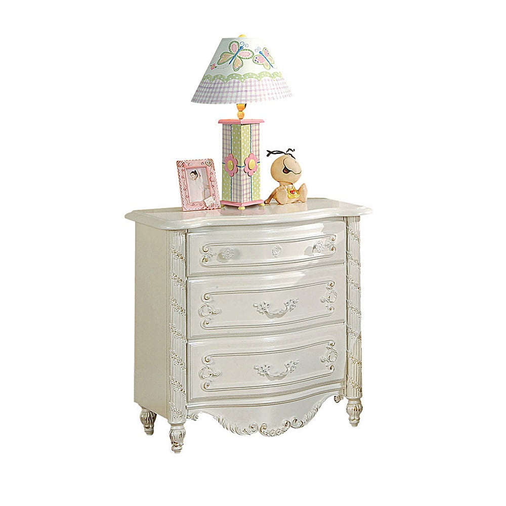 ACME Pearl Nightstand, Pearl White Finish - Walmart.com