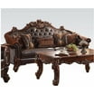ACME Vendome Traditional Solid Wood Trim Sofa with 3 Pillows in Cherry ...