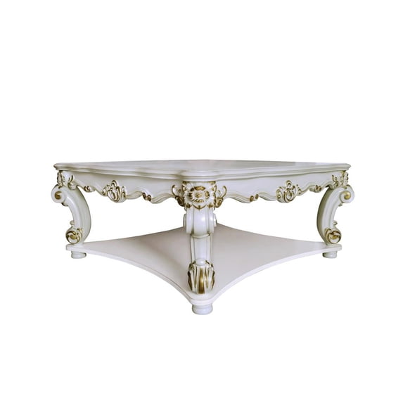 ACME Vendome Square Coffee Table, Antique Pearl Finish - Walmart.com