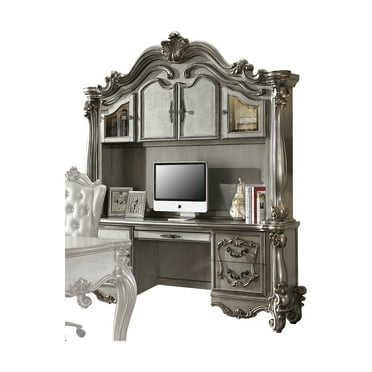 ACME Dresden Computer Desk & Hutch, Bone White Finish - Walmart.com