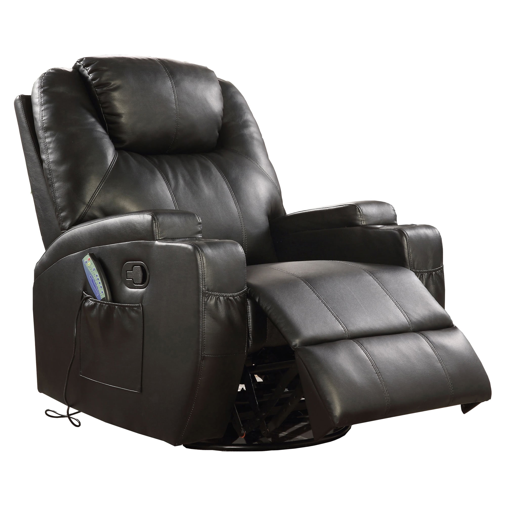 ACME Waterlily Motion Rocker Recliner with Swivel in Black - Walmart.com