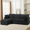 Homall U-Shape Sectional Sofa, Green Chenille Fabric, 4-Seat Couch with ...