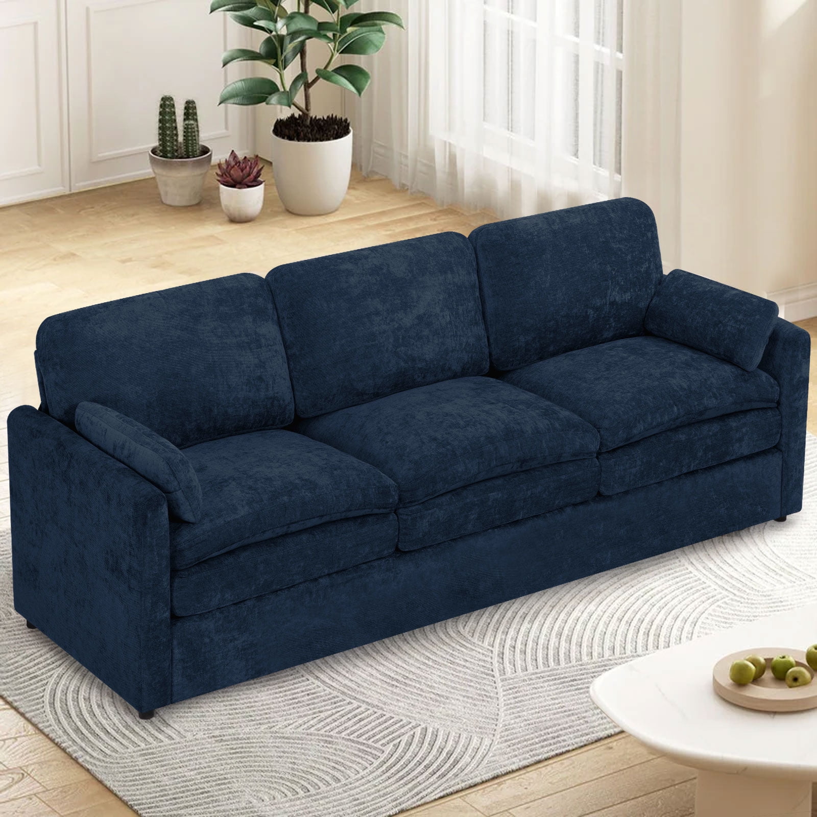 ACMEASE 89 inch Comfortable 3 Seater Sofa w/Thick Seat & Backrest ...