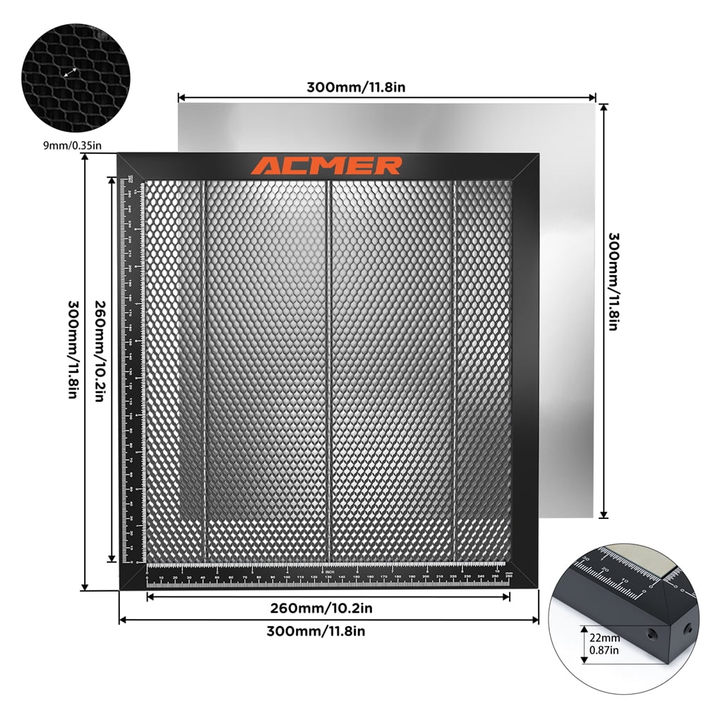 ACMER Laser Cutting Honeycomb Working Table for CO2 or diode Laser ...