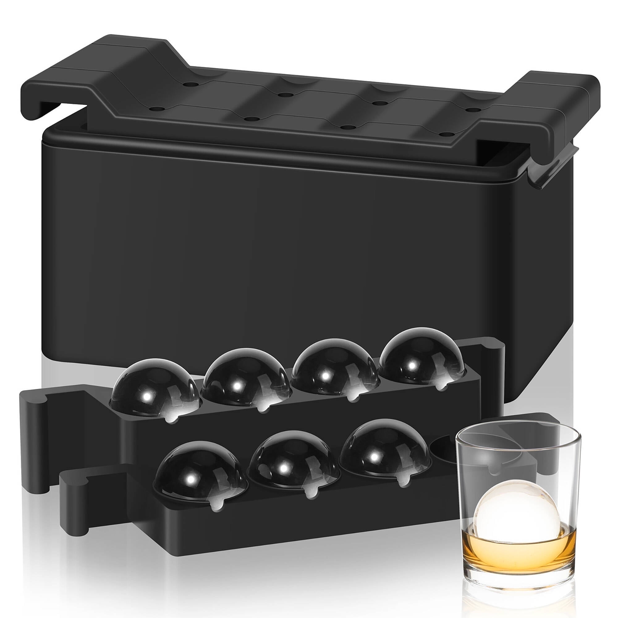 ACMETOP Clear Ice Ball Maker – 8 Large 2" Crystal Ice Spheres for ...