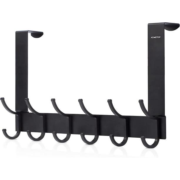 ACMETOP Over The Door Hooks, Over the Door Towel Rack with 6 Coat Hook ...
