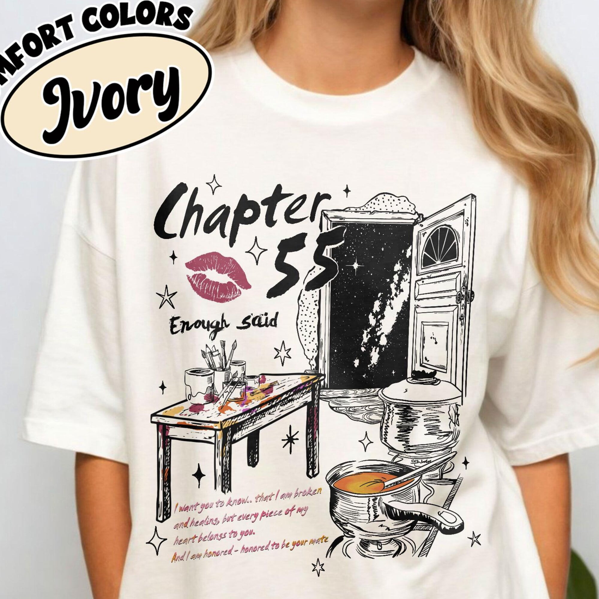 ACOMAF Chapter 55 Shirt Enough Talk ACOTAR Series TShirt For Fan Feyre ...