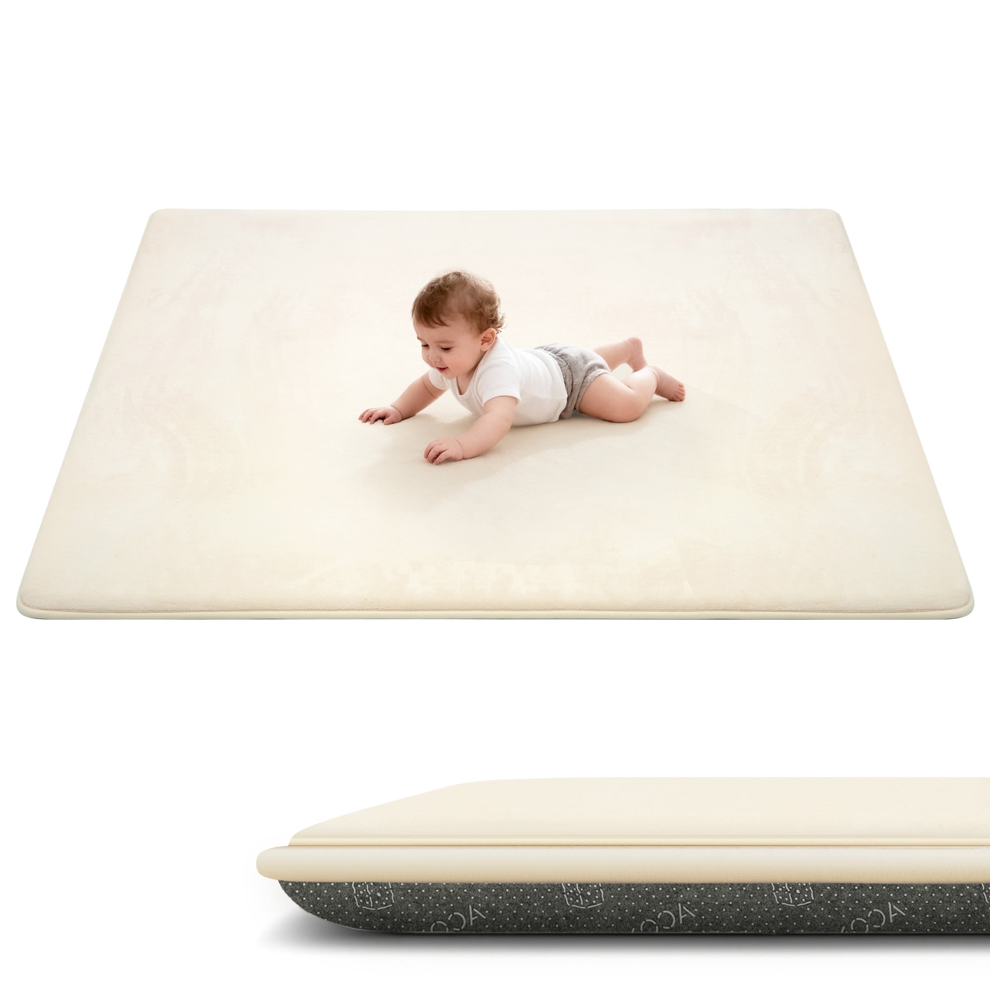 ACOMOPACK 1.3" Thick Baby Play Mat for Floor 59x71"-Large Water ...