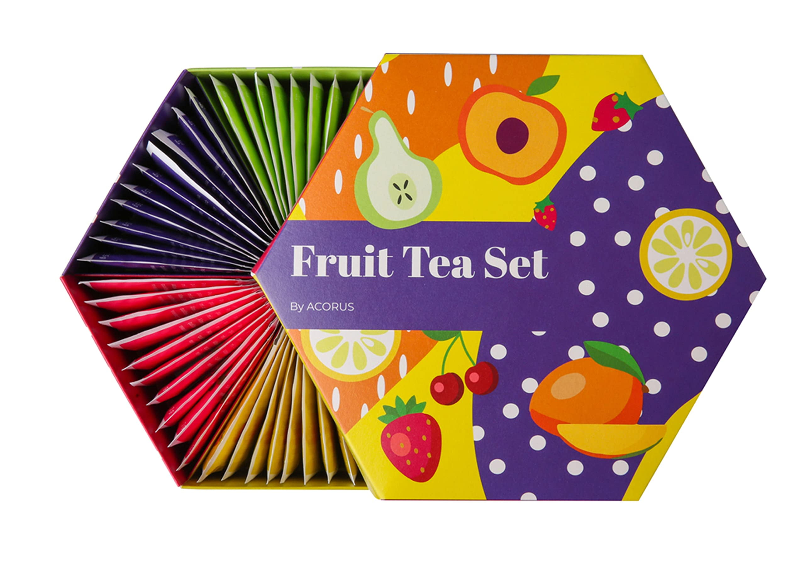ACORUS Fruit Luxury Tea BDF32 Set - Assorted Fruit and Herbal Teas Box ...